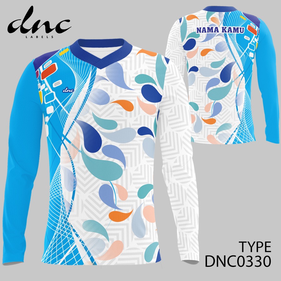 Jersey Sepeda MTB Gowes Memancing Mendaki Versi Lengan Panjang Bahan Dry Fit Premium DNC Labels ...