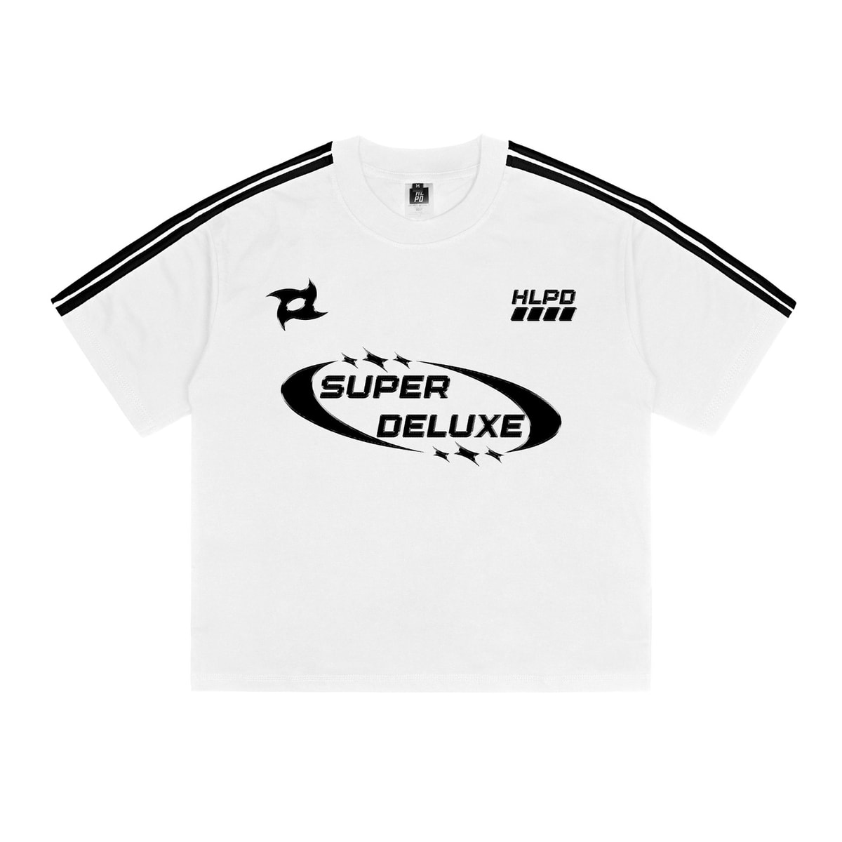 HLPD Weirdworld Tshirt Strip Oversize Boxy Tee - Deluxe