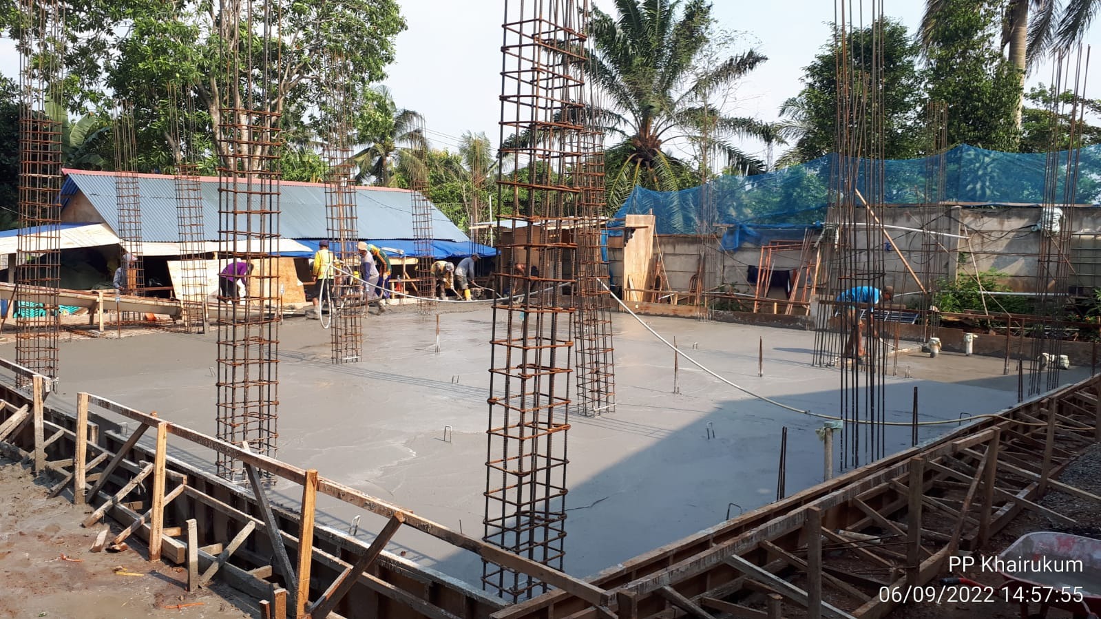 Pengecoran Pile Cap, Sloof dan Lantai Gedung Kelas