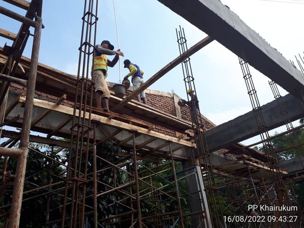 Tahap Cor Kolom, Balok Sopi Sopi dan Pemasangan Dinding